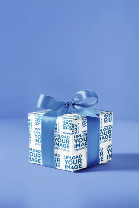 Placeit - AI-Generated Mockup of a Gift Covered in Wrapping Paper ...