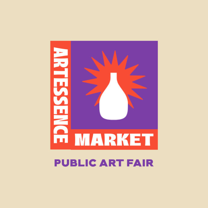 Placeit - Logo Generator for a Public Art Fair with an Illustrated Vase