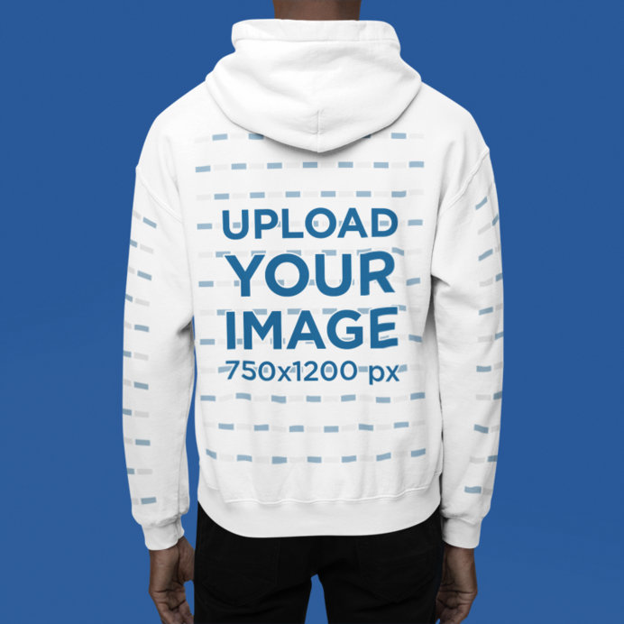 Placeit - Back-View Mockup Featuring a Man Standing in a Studio Wearing ...