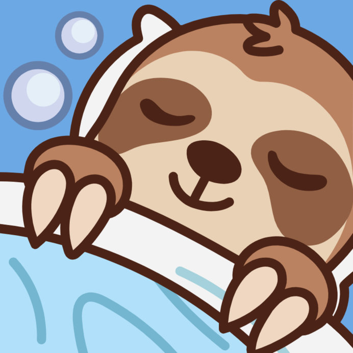 sloth lying down emoji