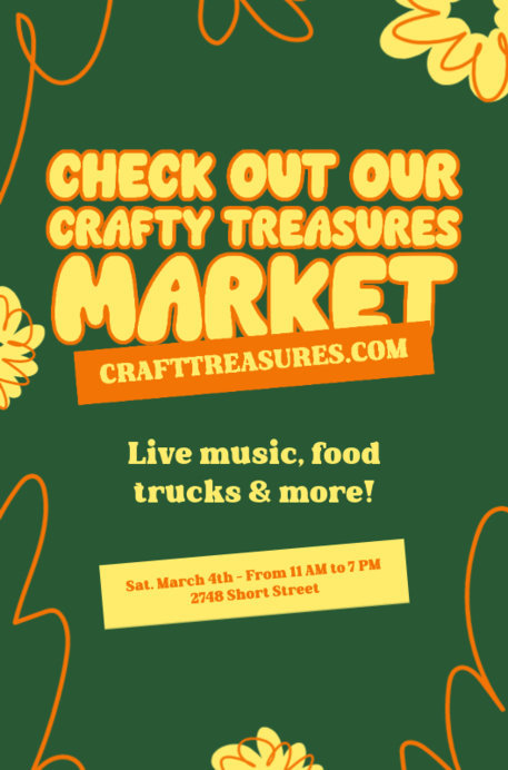 Placeit - Flyer Design Maker Featuring an Ad for a Craft Indie Fair