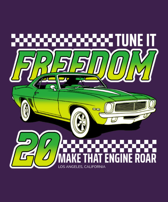 Placeit - T-Shirt Design Maker Featuring a Racing Theme with an ...