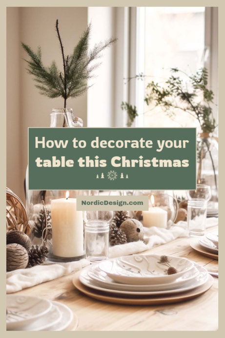 Placeit - Pinterest Pin Creator Featuring Decor Table Tips for Christmas