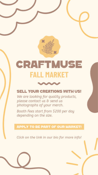 Placeit - Instagram Story Design Maker for an Artisanal Goods Fall Market