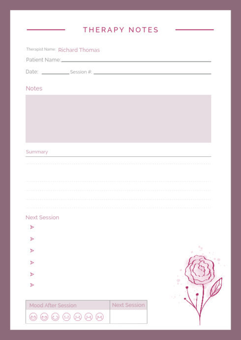 Placeit - Weekly Planner Design Generator for a Therapy Session With a ...