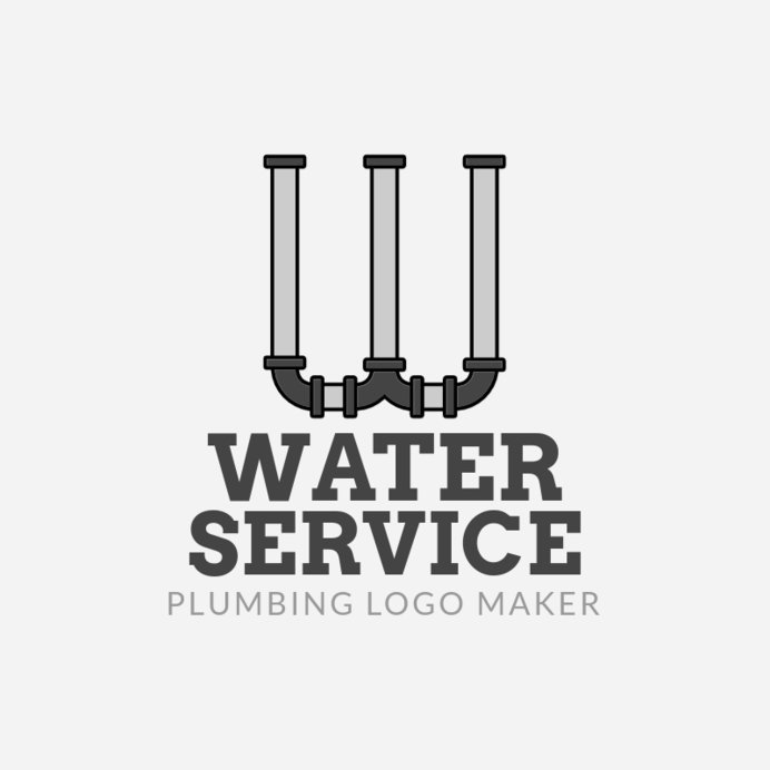 Placeit - Plumbing Logo Maker with Pipe Lettering