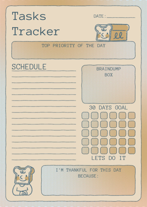 Placeit - Planner Design Maker Featuring a Task Tracker for Children ...