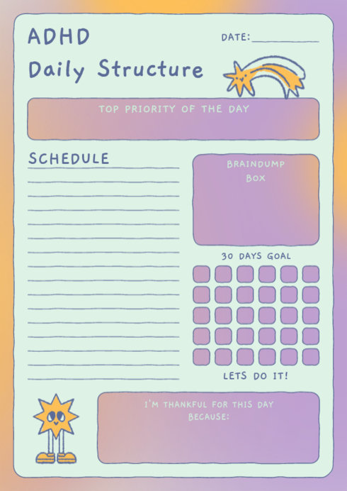 Placeit - Planner Design Creator with a Shooting Star Illustration for ...