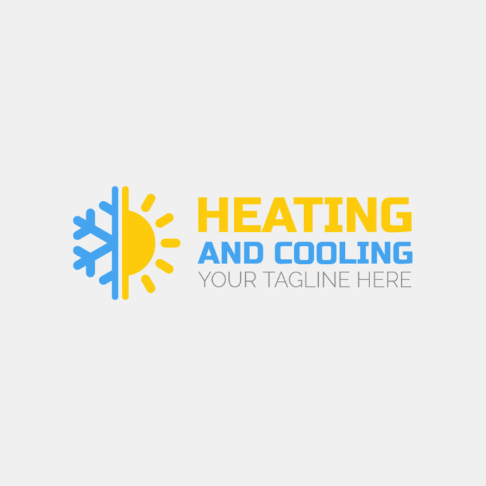 Placeit - HVAC Logo Maker with Sun and Snowflake Icon