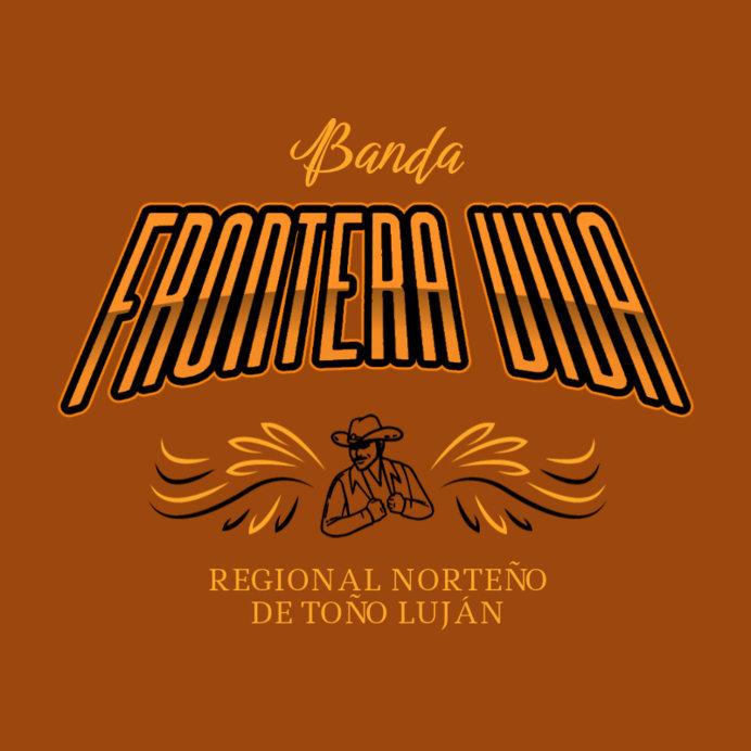 Placeit - Mexican Band Logo Maker Featuring an Illustrated Cowboy Graphic