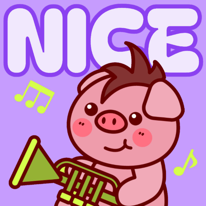 Placeit - Twitch Emote Template with a Musical Piggie Illustration with ...