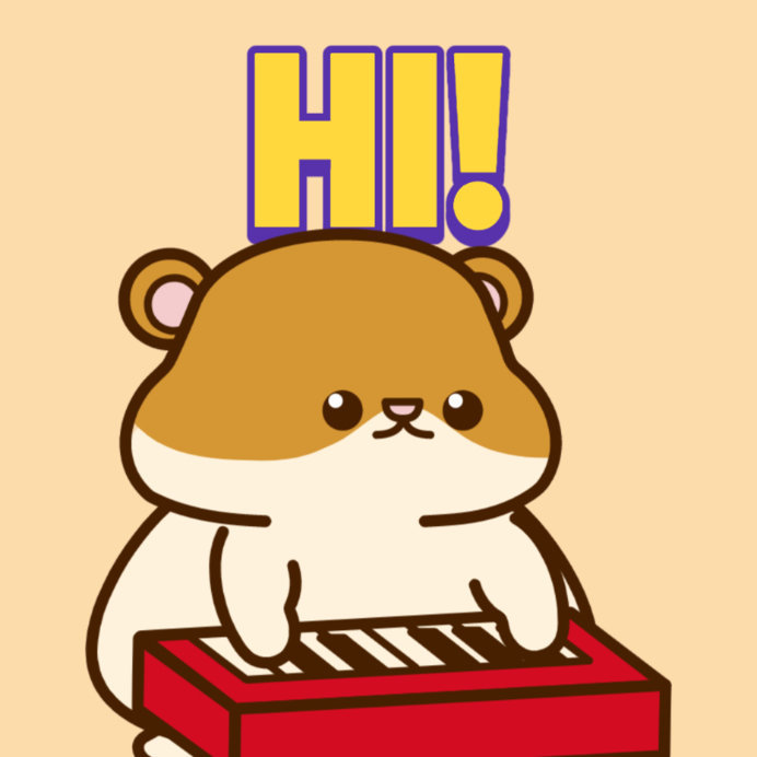Placeit - Twitch Emote Creator Featuring a Kawaii Hamster Jamming on a ...