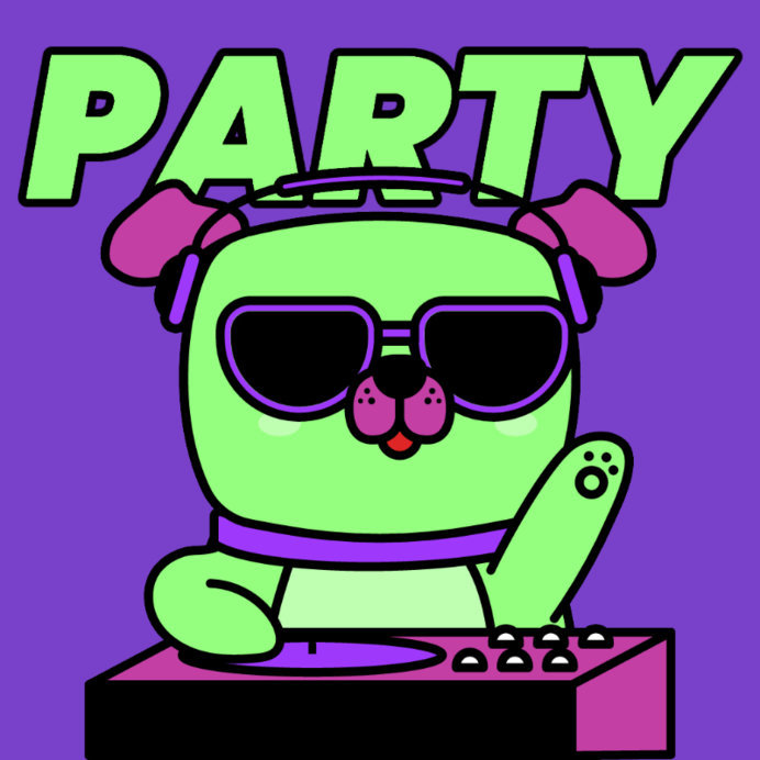 Placeit - Twitch Emote Template Featuring a Jamming DJ Puppy with a ...