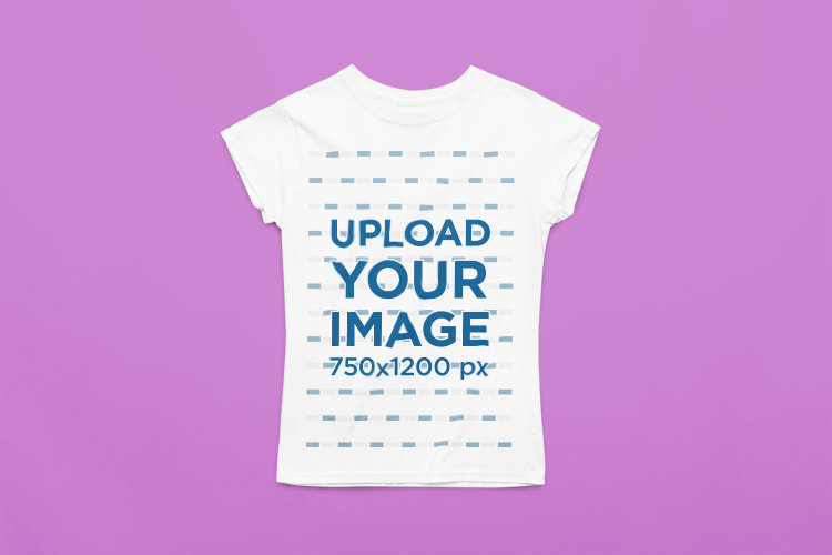 Placeit - Mockup of a Gildan Round-Neck T-Shirt Flat Laid over a ...