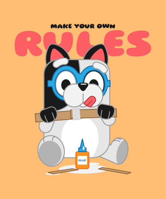 Placeit - T-Shirt Design Maker With a Bluey-Inspired Quote