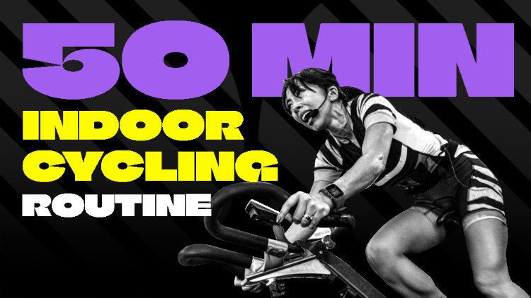 Placeit - YouTube Thumbnail Maker Featuring a 50 Min Indoor Cycling Routine