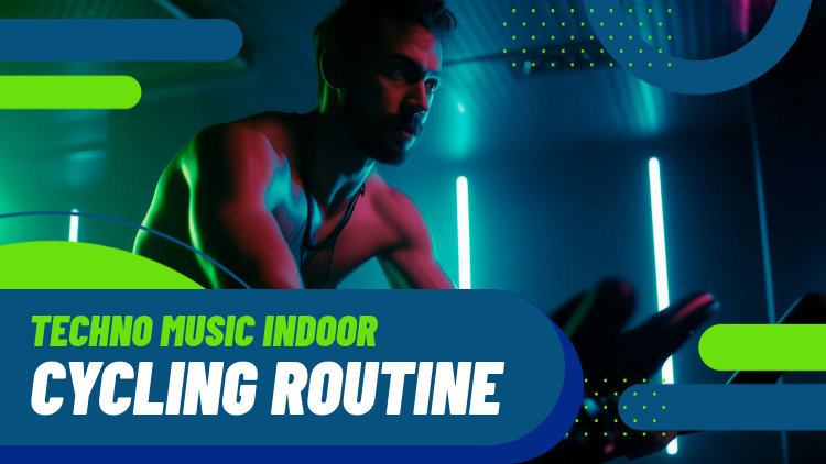 Placeit - YouTube Thumbnail Creator With a Fitness Theme for a Techno Cycling Routine