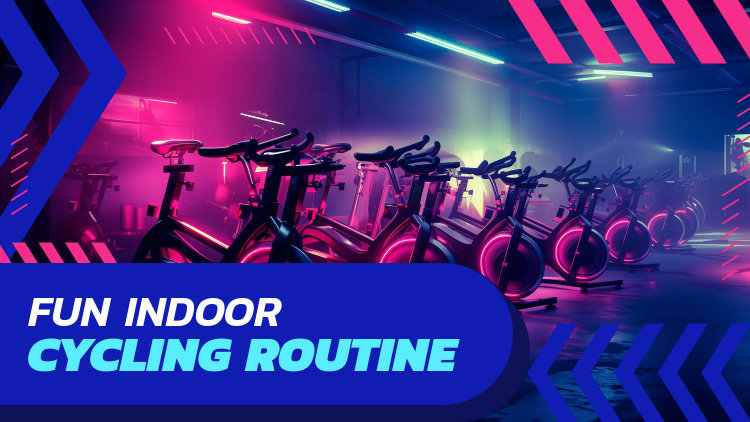 Placeit - YouTube Thumbnail Template Featuring a Fun Indoor Cycling Lesson