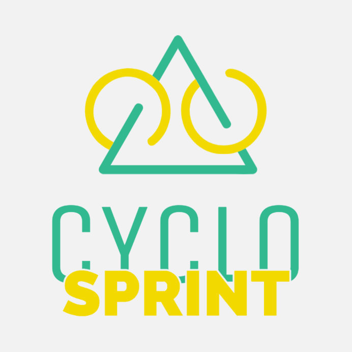 Placeit - Indoor Cycling Studio Logo Generator with a Triangular Icon
