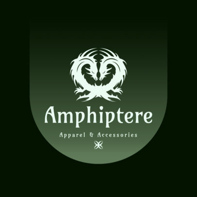 Placeit - Fantasy Apparel Store Logo Generator with a Dragon Icon