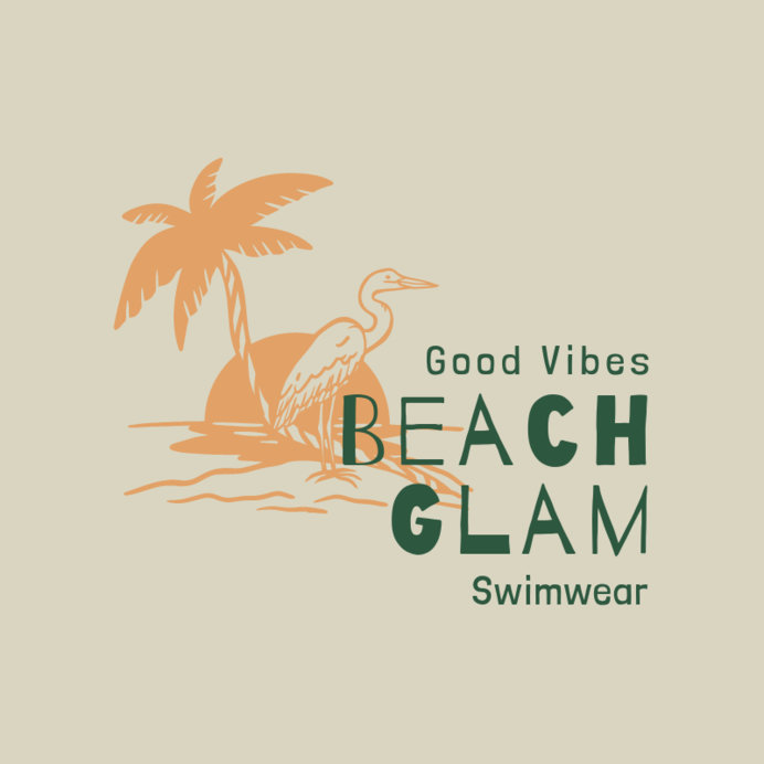 Placeit - Swimwear Brand Logo Creator Featuring a Tropical Palm Tree