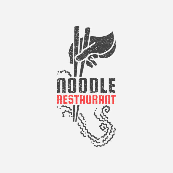 Placeit - Online Logo Maker for a Noodle Bar with Noodle Clipart