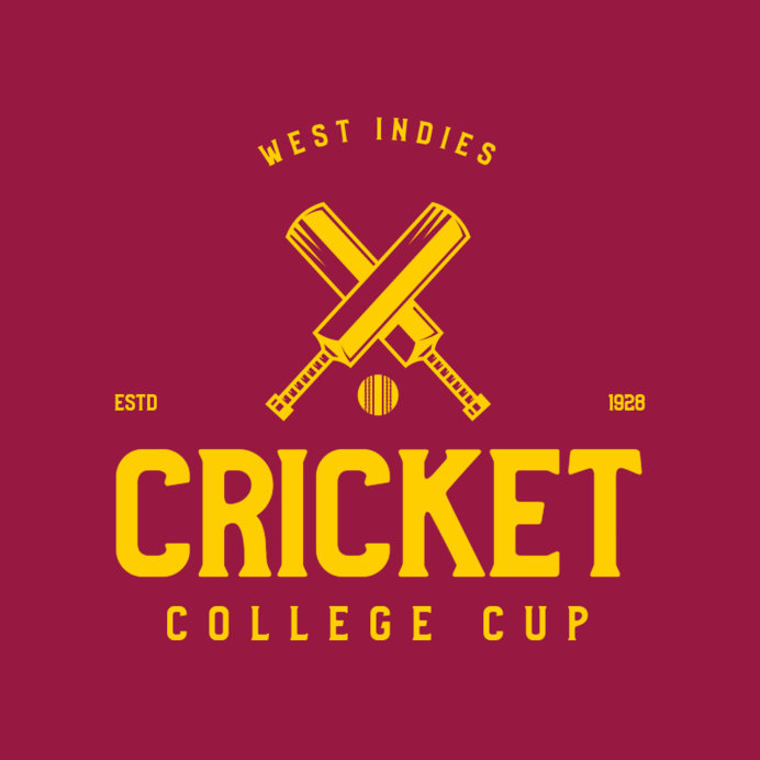 Placeit - College Cricket Cup Logo Generator with Illustrated Bats
