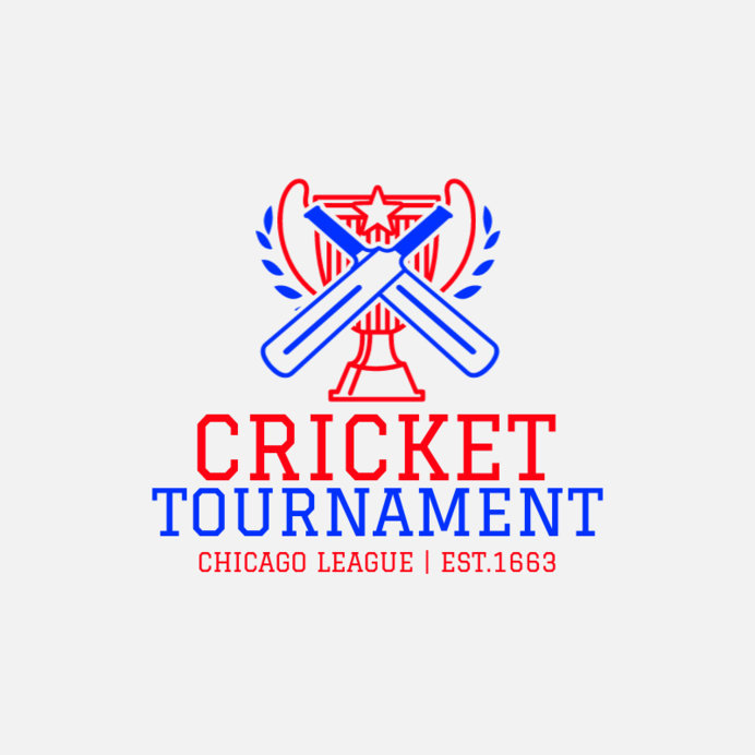 Placeit - Cricket Tournament Logo Template Featuring a Trophy Icon