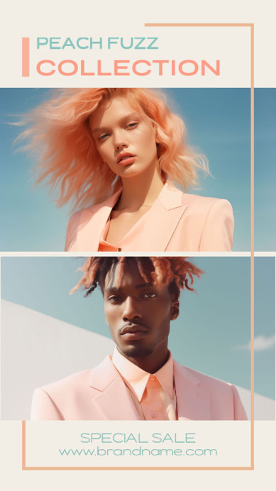 Placeit - Instagram Story Maker to Promote a Peach Fuzz-Inspired ...