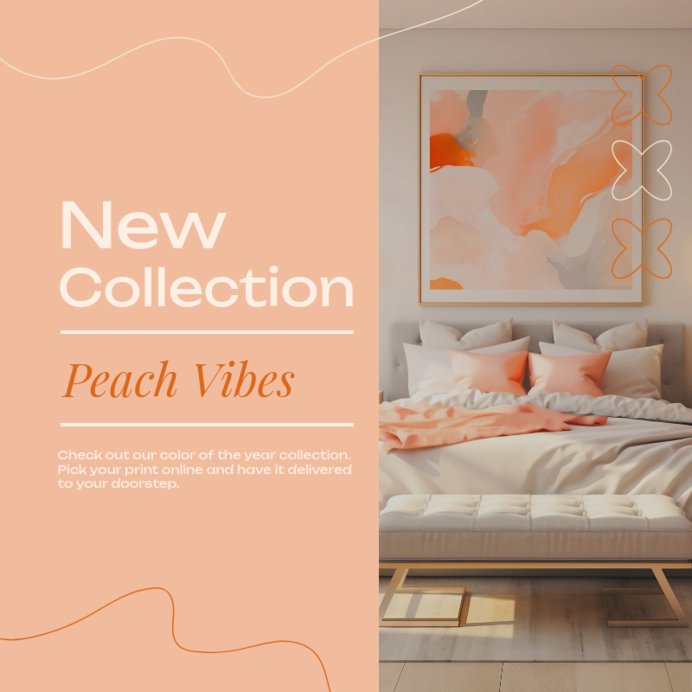 Placeit - Instagram Post Generator to Promote Decorative Peach-Colored ...