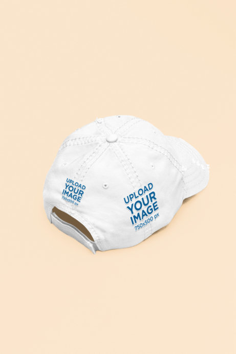 Placeit - Mockup of a Dad Hat Placed on a Customizable Backdrop