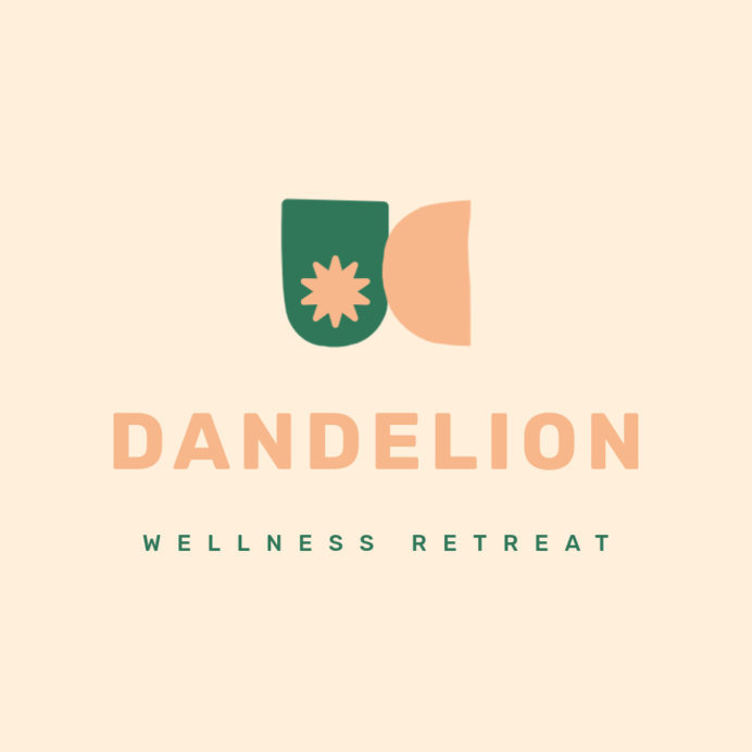 Placeit - Wellness Retreat Logo Maker Featuring a Peach Fuzz-Inspired ...