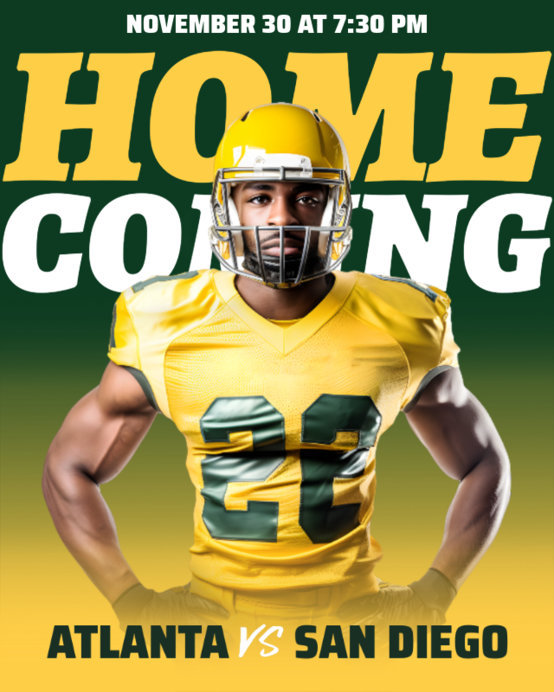 Placeit - Instagram Post Generator for a Homecoming Football Game Ad