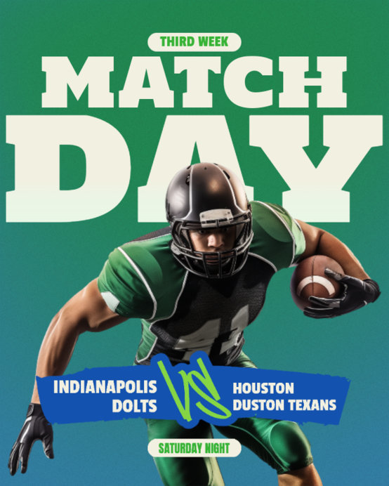 Placeit - Instagram Post Template with a Quarterback Picture for a ...