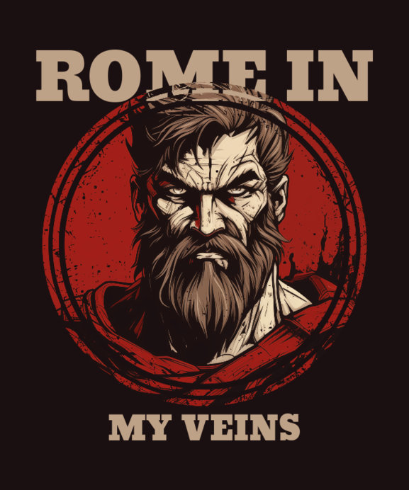 Placeit - Roman-Themed T-Shirt Design Template Inspired in a Popular Trend