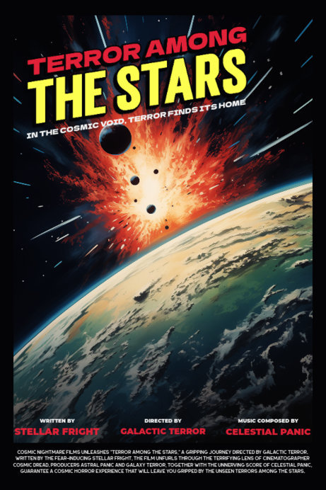 Placeit - Poster Design Template Featuring an Explosion and a Planet ...