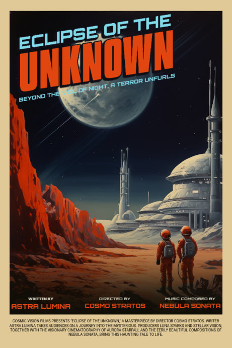 Placeit - Retro Poster Design Maker Featuring Astronauts in a Strange ...