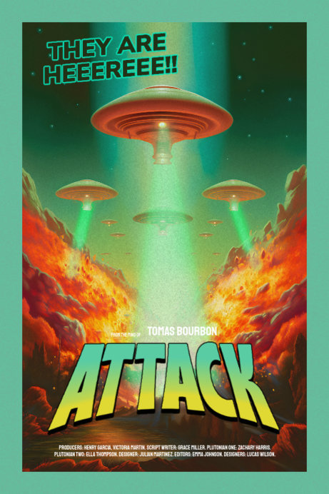 Placeit - Poster Design Generator with Flying Alien Spaceships Inspired ...