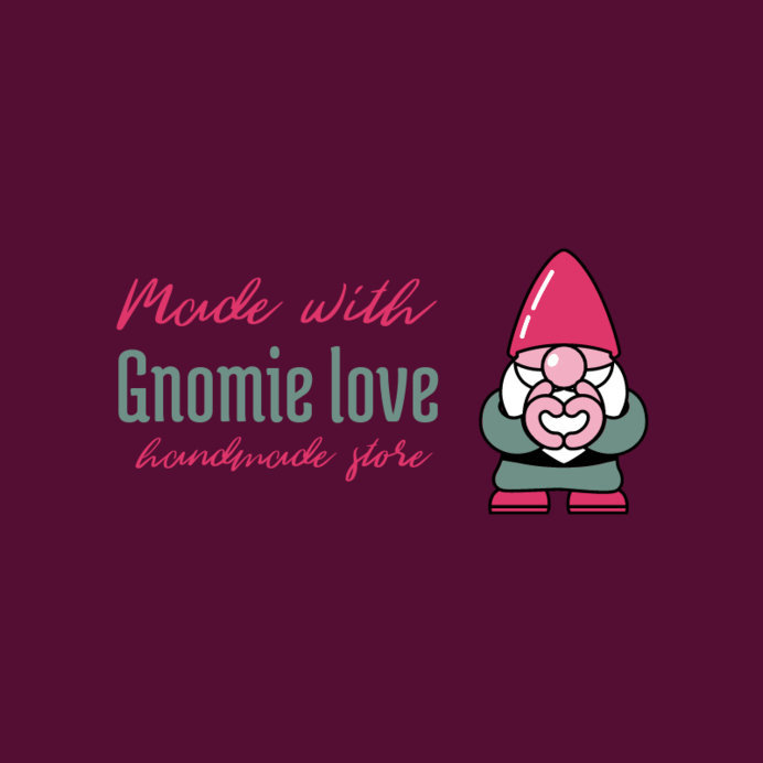 Placeit - Logo Maker for a Handmade Products Store Featuring Cute Gnomes