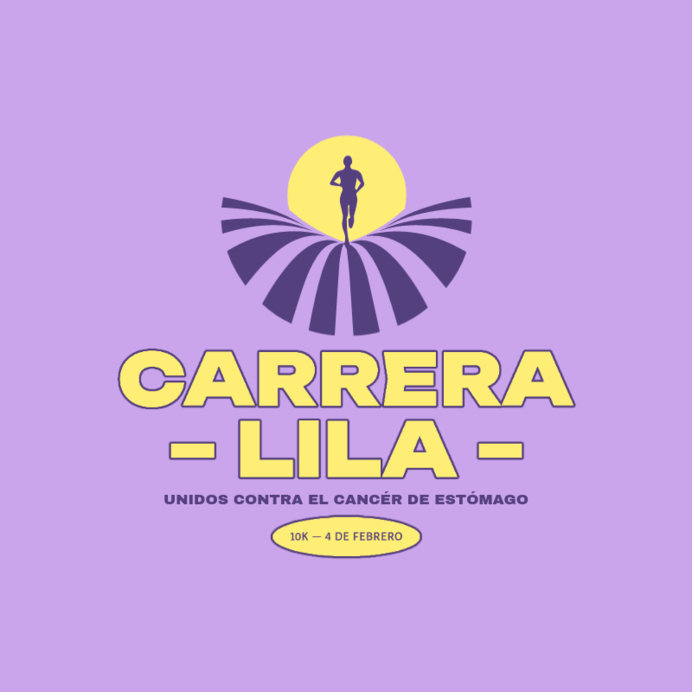 Placeit - Stomach Cancer Awareness Logo Generator for a Running Marathon