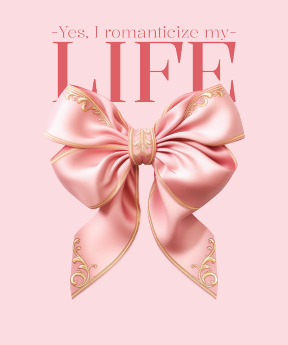 Placeit - Coquette-Inspired T-Shirt Design Template with a Fancy Ribbon ...