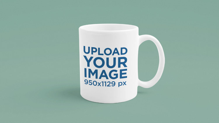 Placeit - Mockup of a Tridimensional 11 oz Coffee Mug Placed in a Color ...