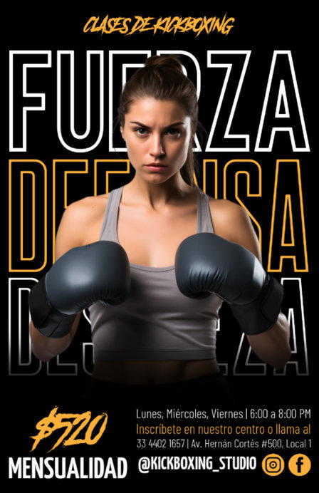 Placeit - Online Flyer Template for Kickboxing Classes with an AI ...