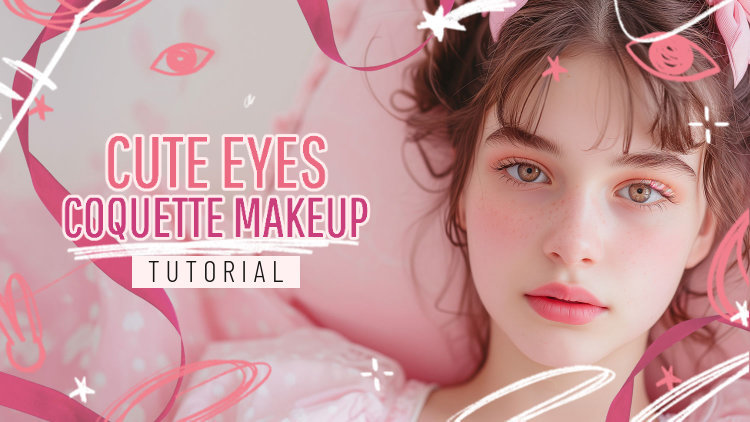 Placeit - YouTube Thumbnail Template for a Coquette-Inspired Eye Makeup ...
