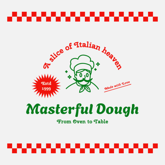 Placeit - Italian Restaurant Logo Maker Featuring an Illustrated Chef