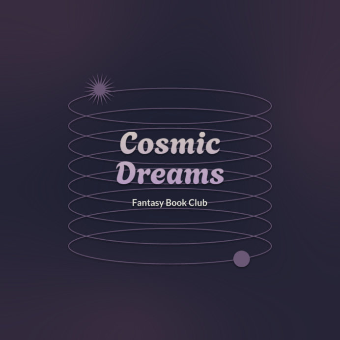 Placeit - Fantasy Book Club Logo Generator with Minimalist Cosmic Icons