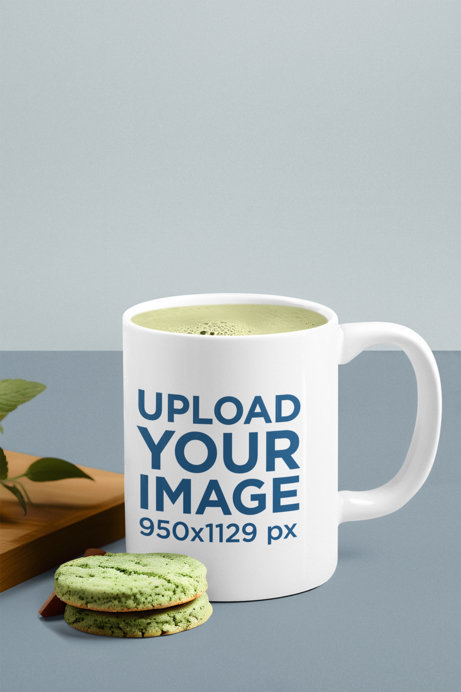 Placeit - Mockup of an AI-Generated Coffee Mug Filled With Matcha ...