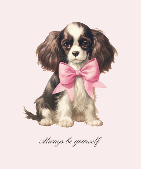 Placeit - Cute T-Shirt Design Creator With a Coquette-Inspired Dog Graphic