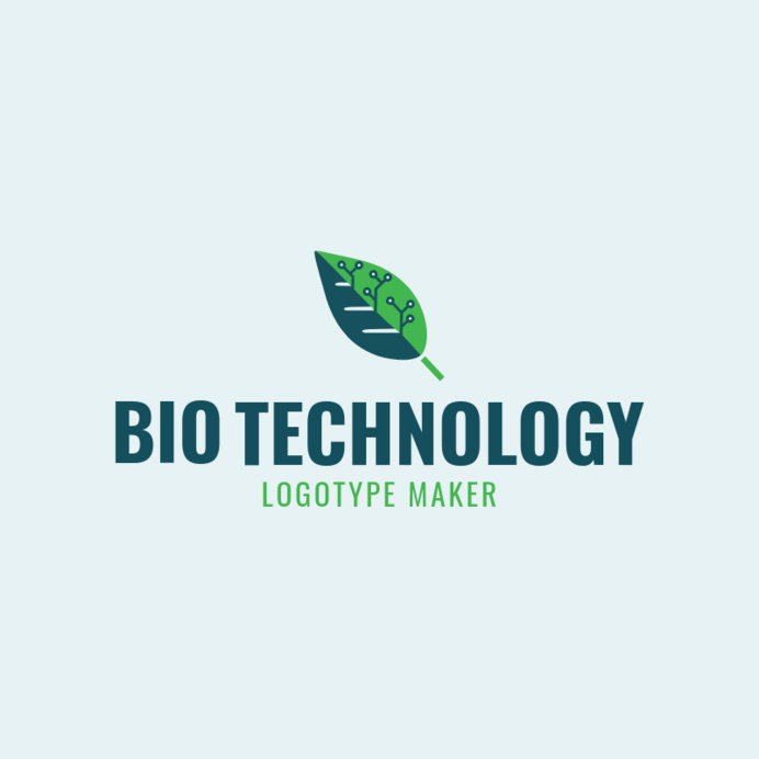 Placeit - Custom Logo Maker for Biotechnology Company with Tech Icons