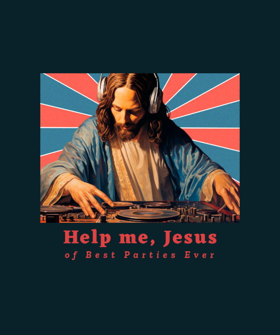 Placeit - T-Shirt Design Maker Featuring an Illustration of Jesus Being ...